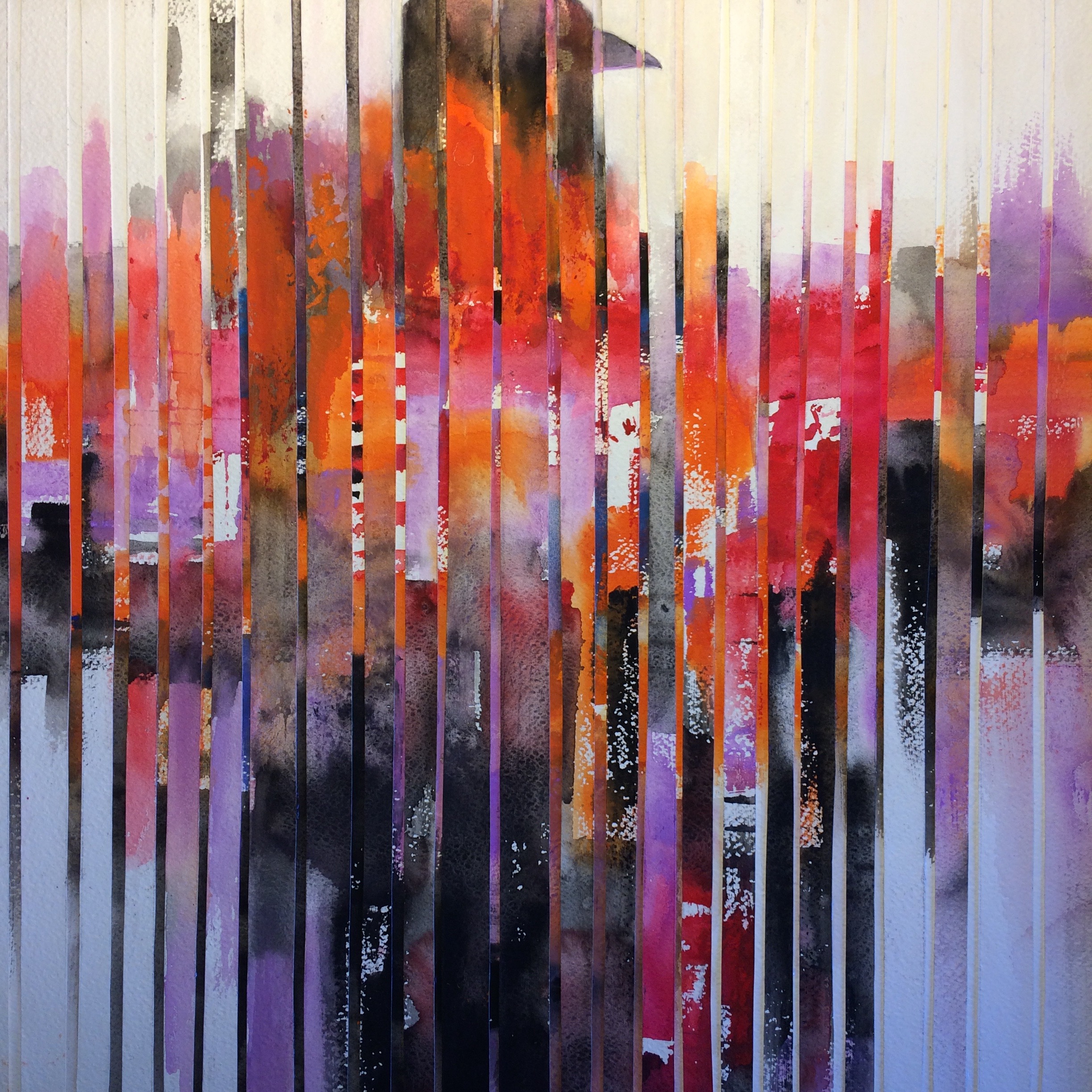 Totemic Raven - Kathy Collins Watercolors